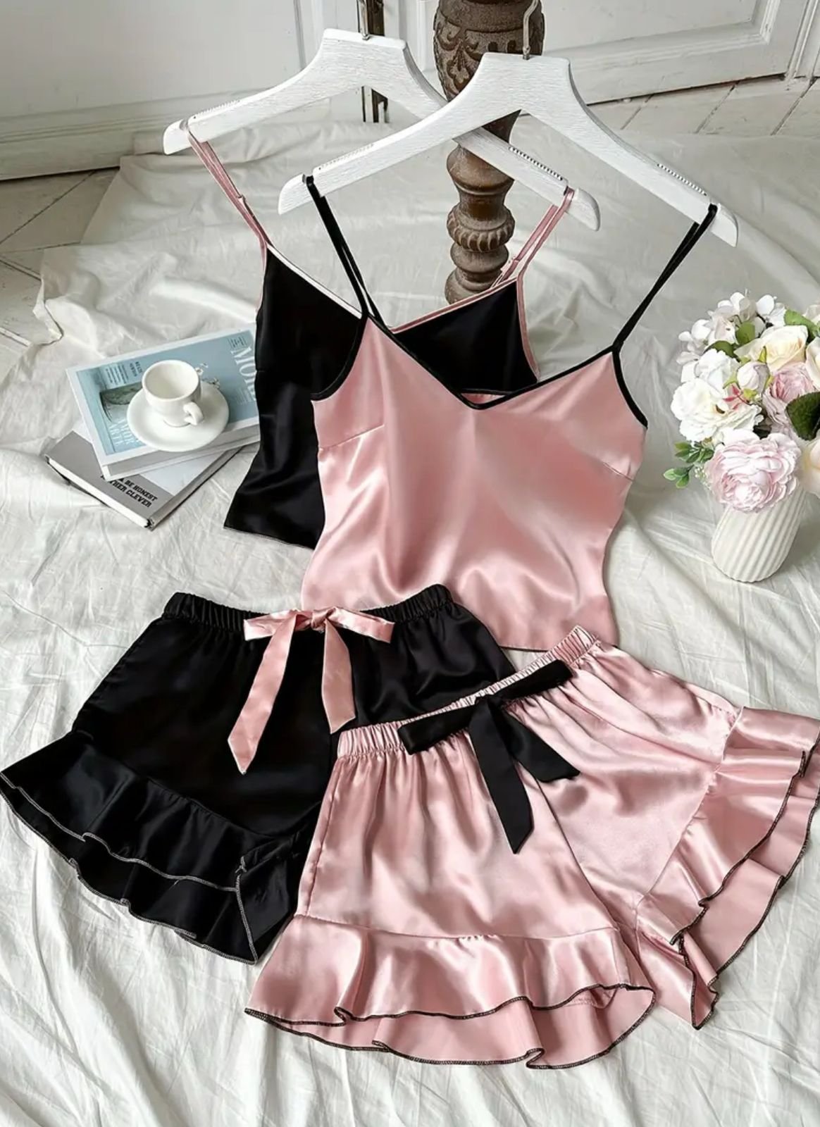 Pijama Ashley Rosa – Lencería, Ropa Interior y Accesorios en México