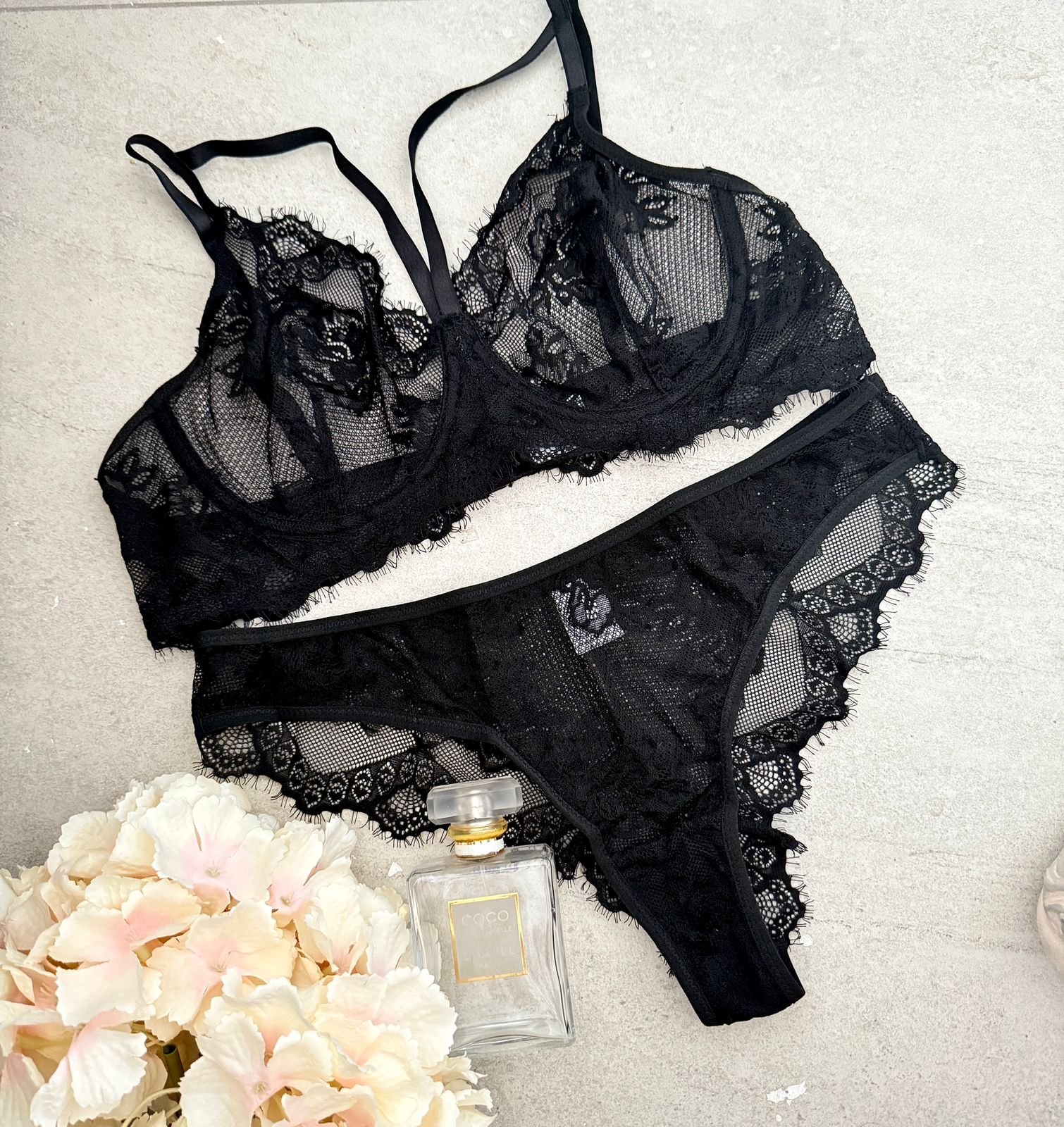 Set Angelica negro – Lencería, Ropa Interior y Accesorios en México