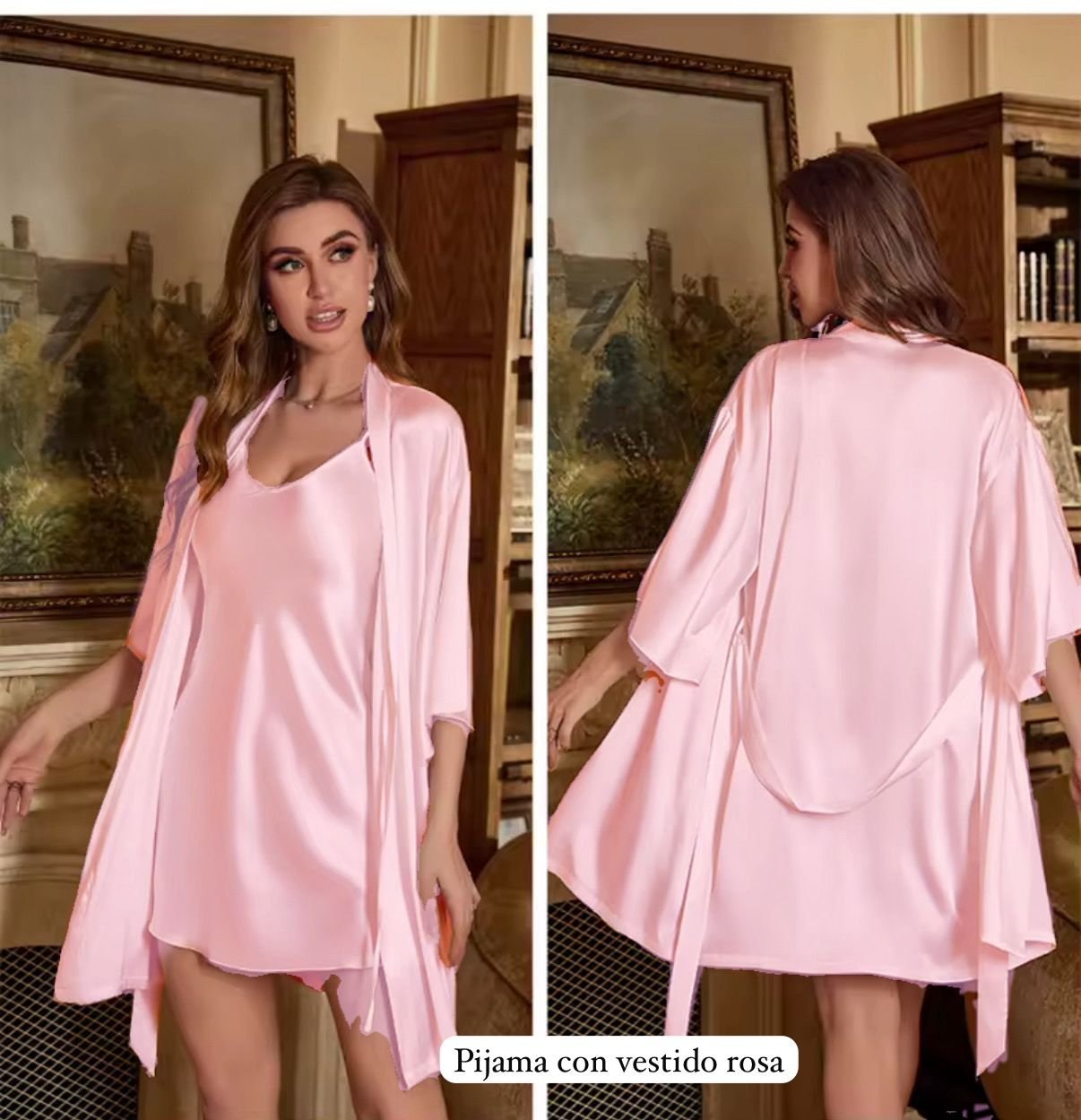 Pijama Bata con vestido rosa – Lencería, Ropa Interior y Accesorios en ...