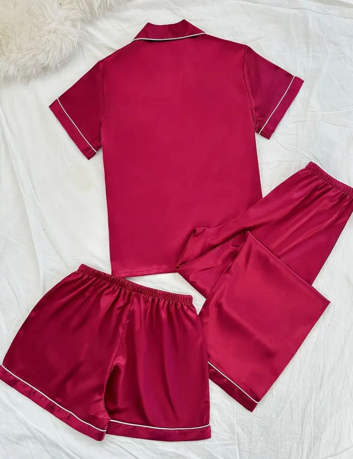 Pijama formal con short y pantalón cereza 🍒 – Lencería, Ropa Interior y ...