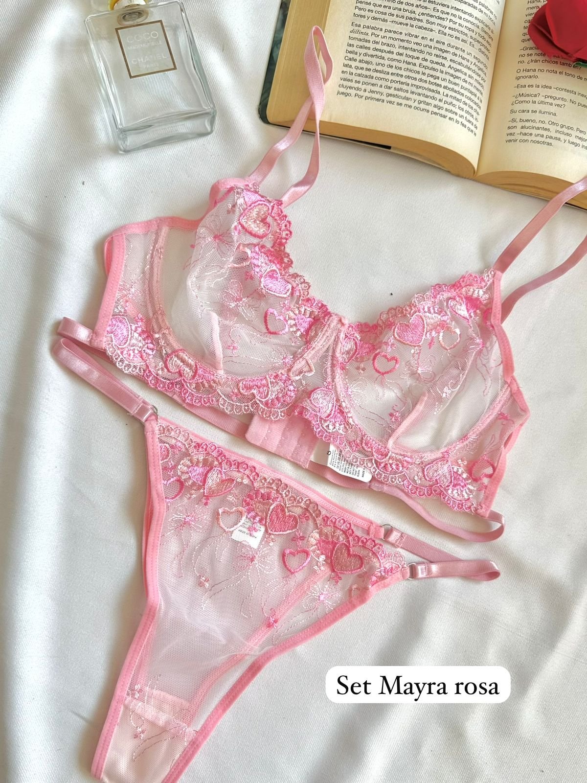 Set Mayra rosa – Lencería, Ropa Interior y Accesorios en México