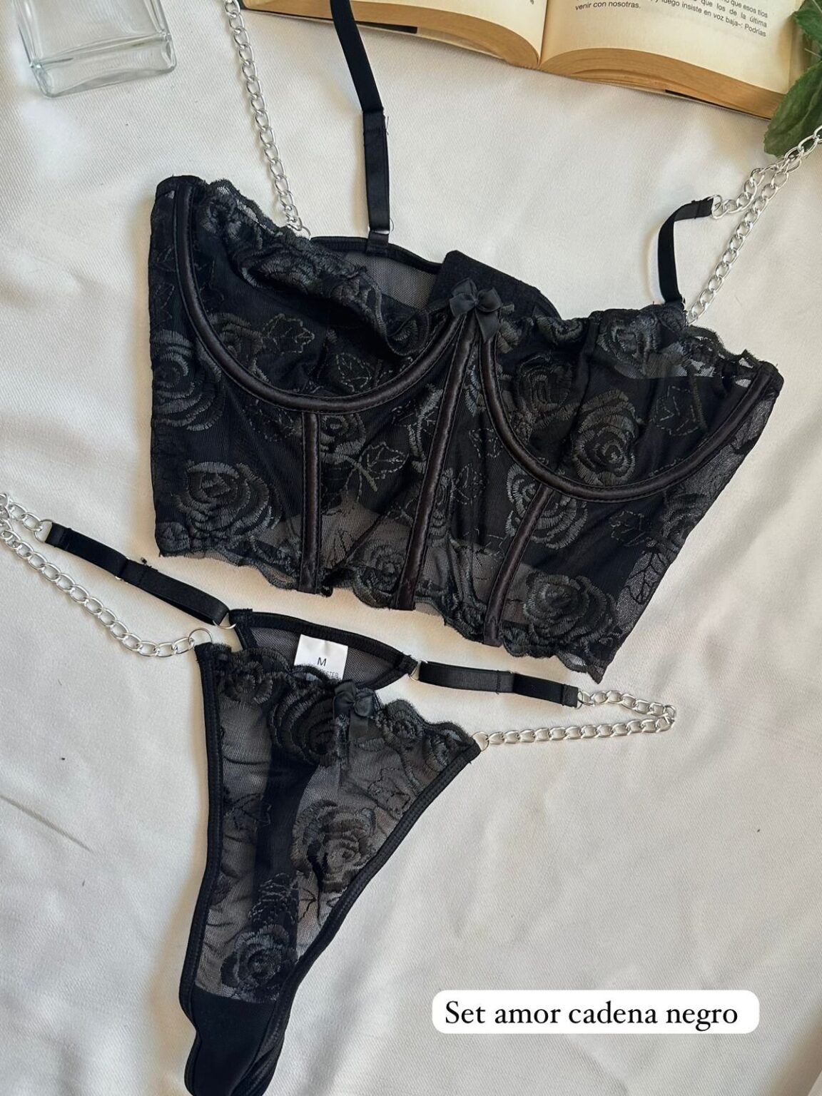 set amor cadena negro M – Lencería, Ropa Interior y Accesorios en México