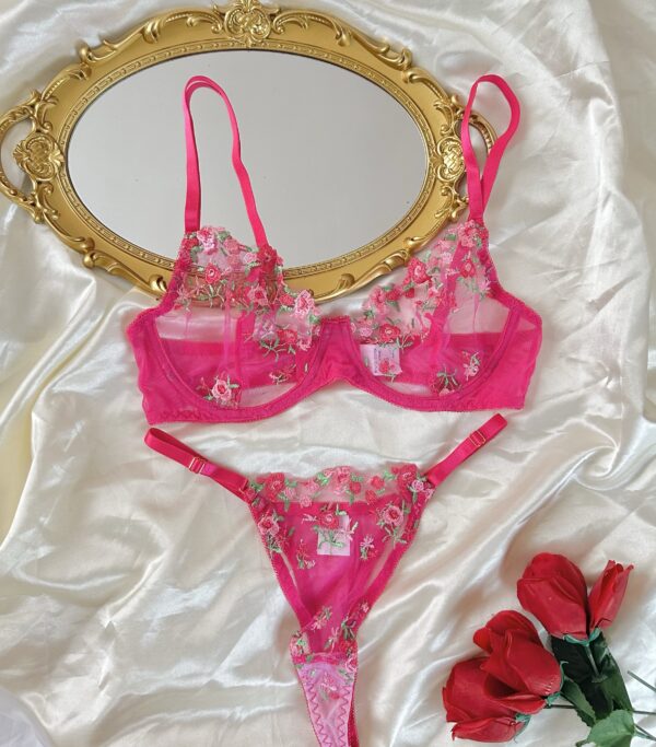 Set Delia Rosa 💓 – Lencería, Ropa Interior y Accesorios en México