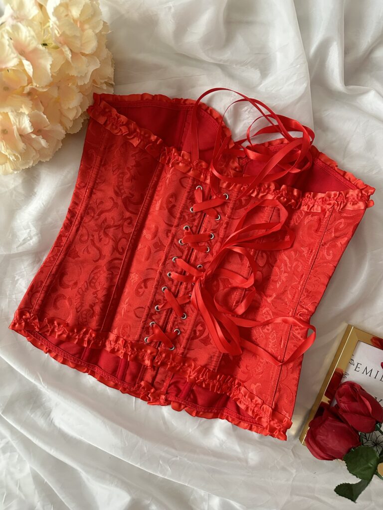 Corsette rojo rosa y negro – Lencería, Ropa Interior y Accesorios en México