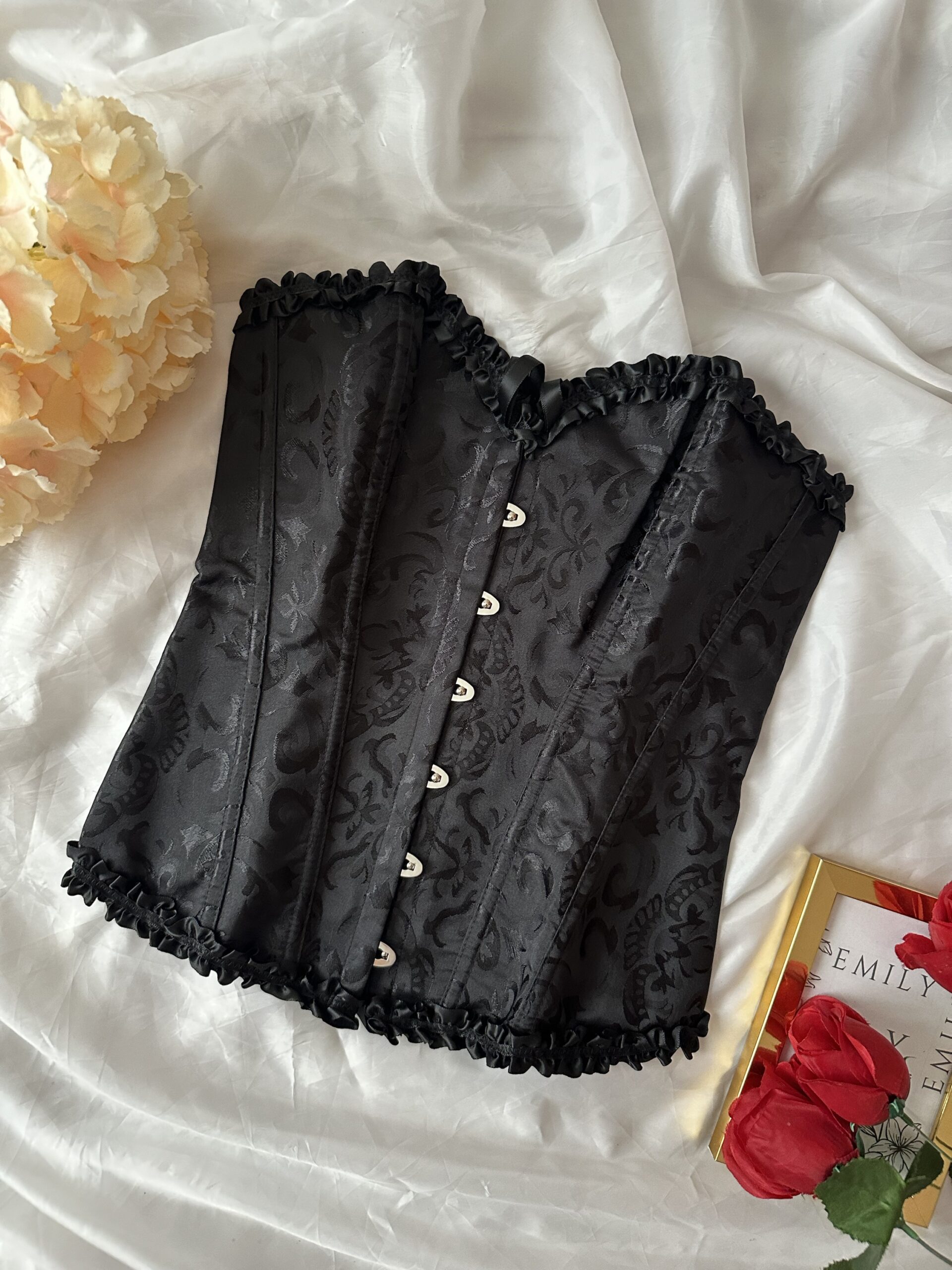 Corsette rojo rosa y negro – Lencería, Ropa Interior y Accesorios en México